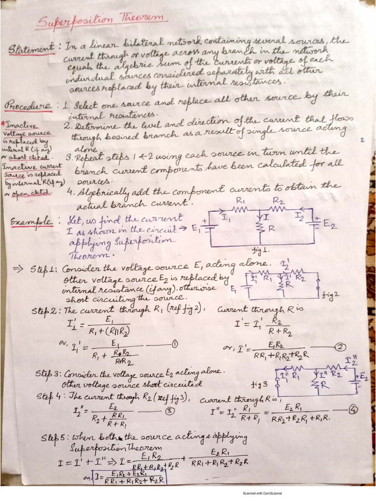 Superposition Theorem Pdf