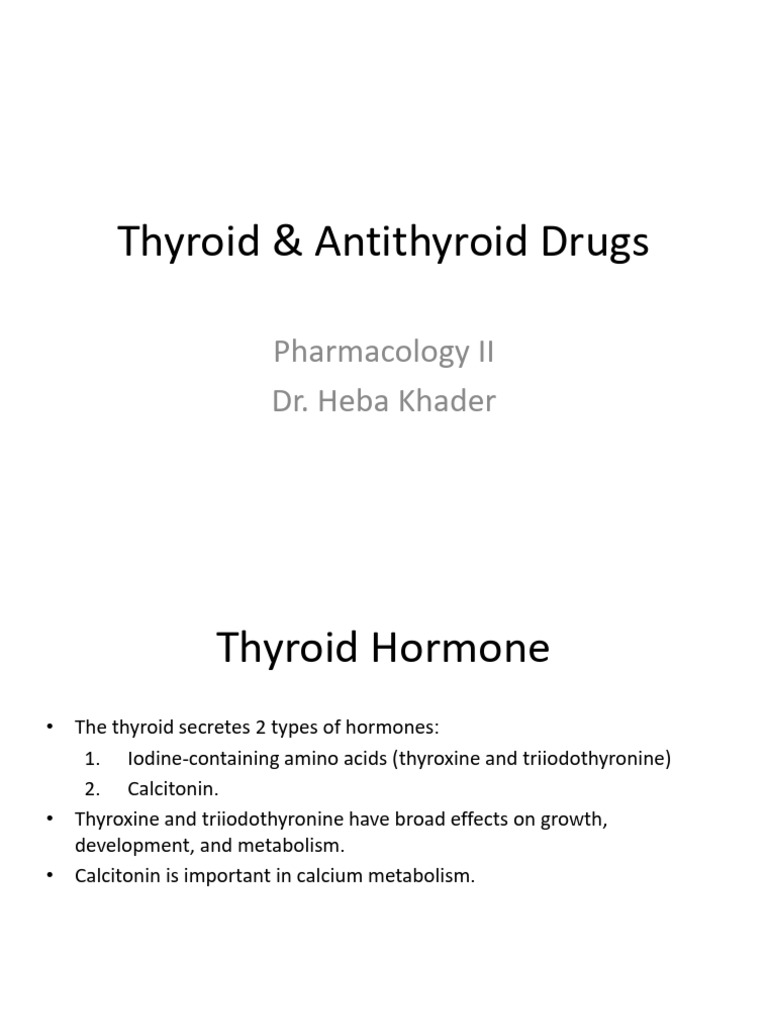 Thyroid & Antithyroid Drugs Guide | PDF | Thyroid | Hyperthyroidism