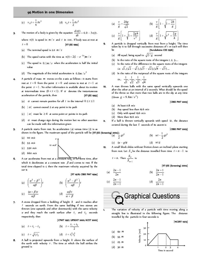 1 DIM GRAPH - (HW Physics 2) | PDF