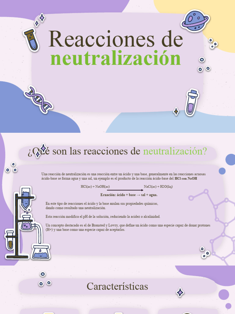 Reacciones de Neutralización | PDF | Ácido | Sal (química)