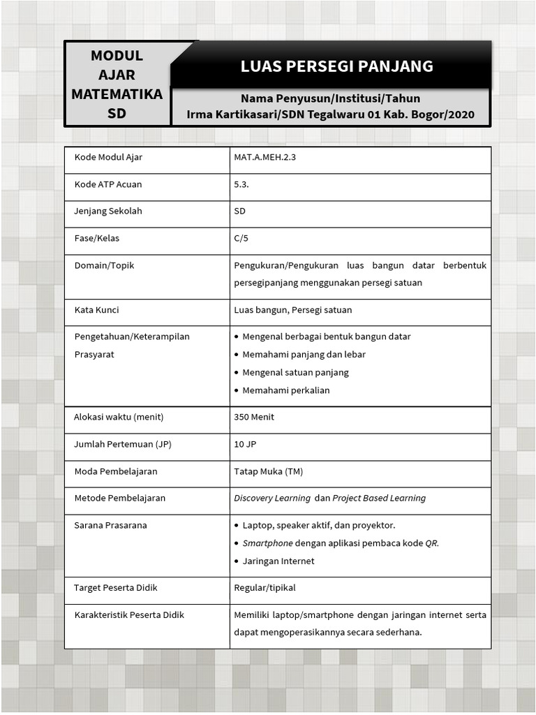 Ma Mat 5 Sd Pengukuran Pdf