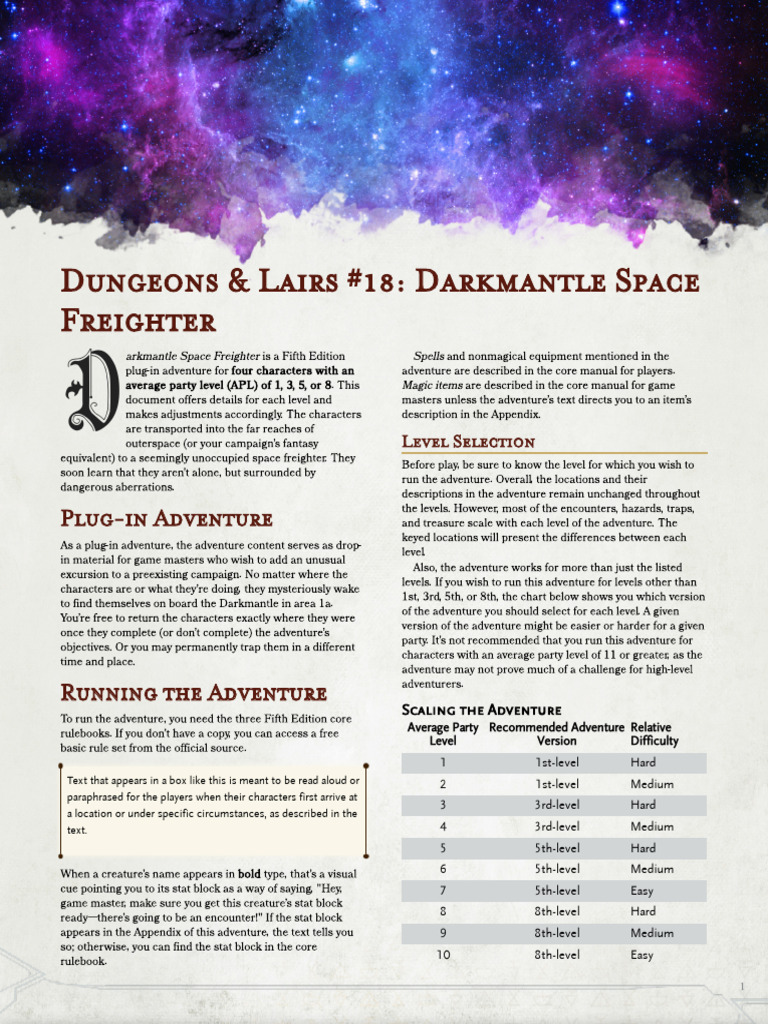 D&D 5e - Adventure - L1#3#5#8 - DMDave - Dungeons & Lairs 18 ...