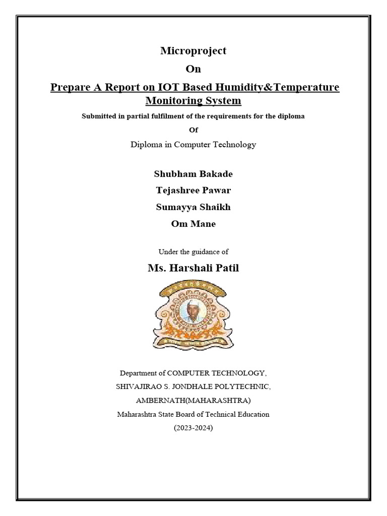 EST Microproject | Download Free PDF | Internet Of Things | Home Automation