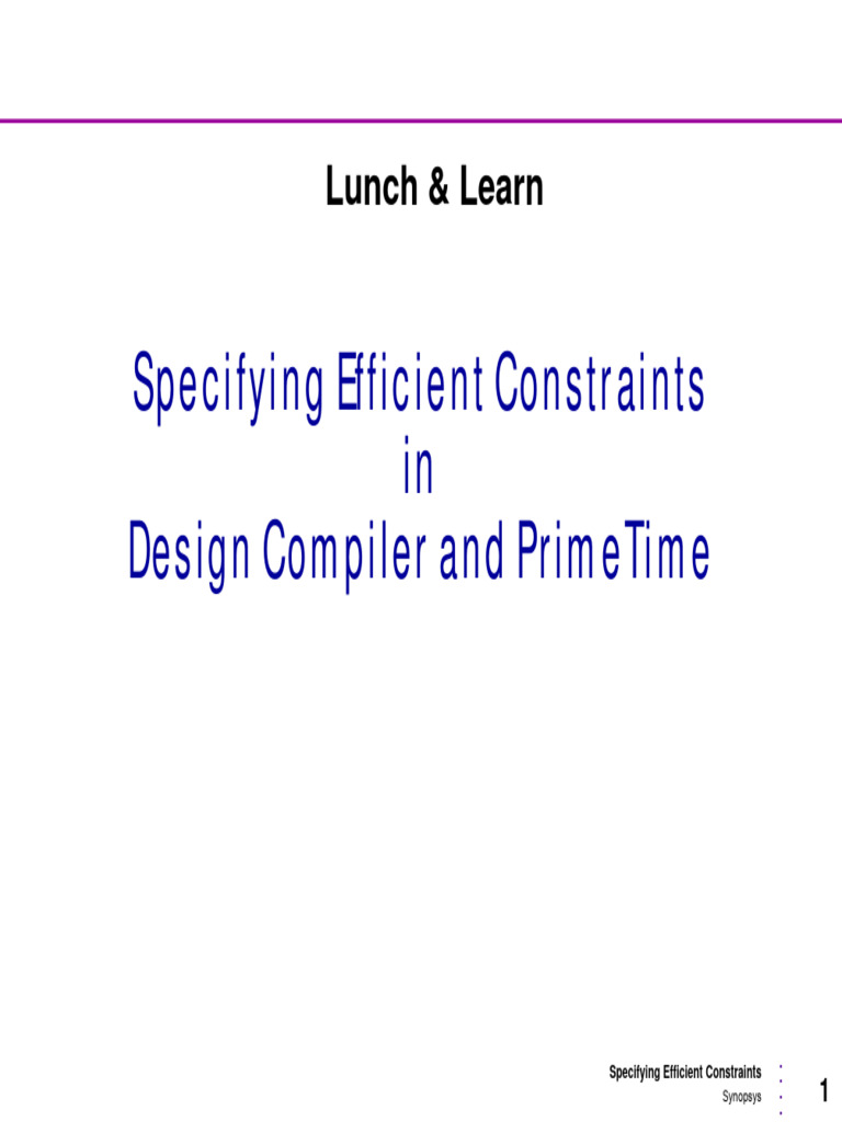 STA Constraints | Download Free PDF | Computer Engineering | Computing