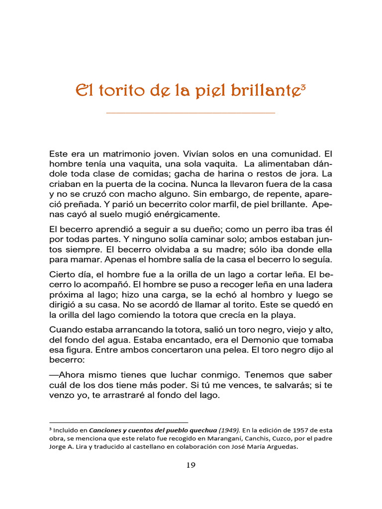 El Torito de Piel Brillante | PDF