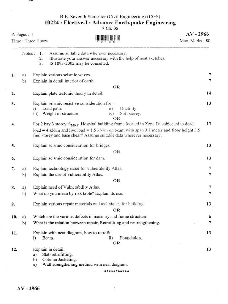 Civil-Engg-Advanced-Earthquake-Engineering | PDF