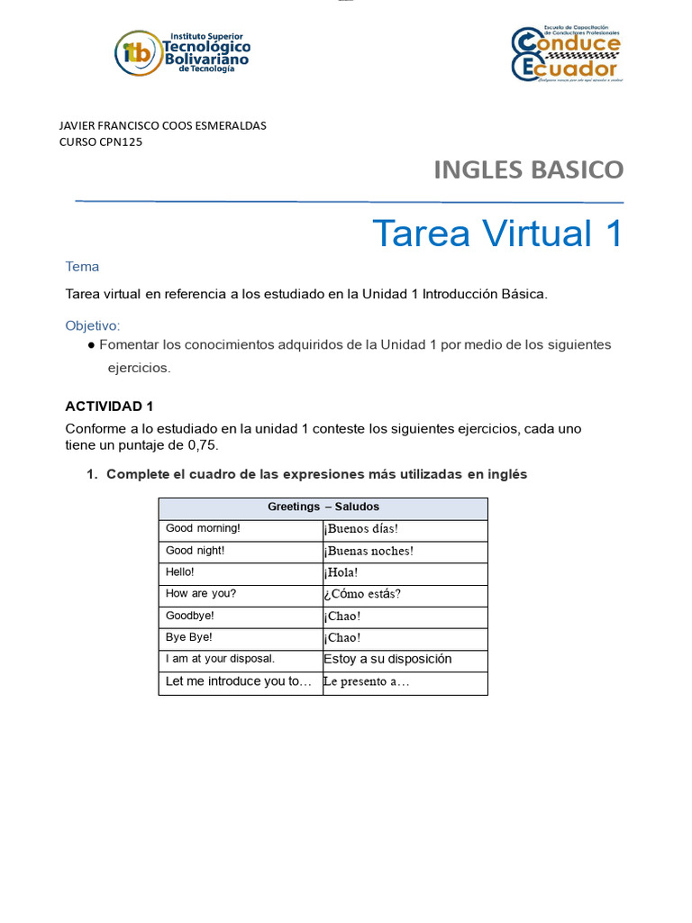 Tarea-Virtual-1 - COOS | PDF