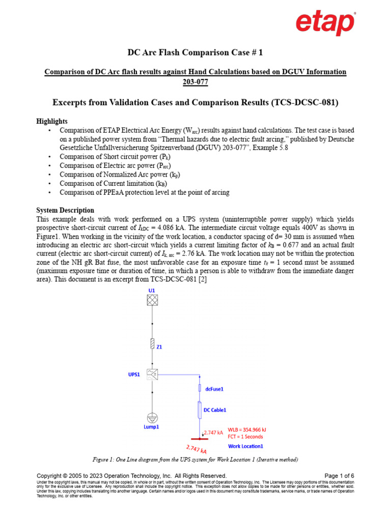 DC Short Circuit Analysis Case No. 2 | PDF | Copyright | Electric Arc