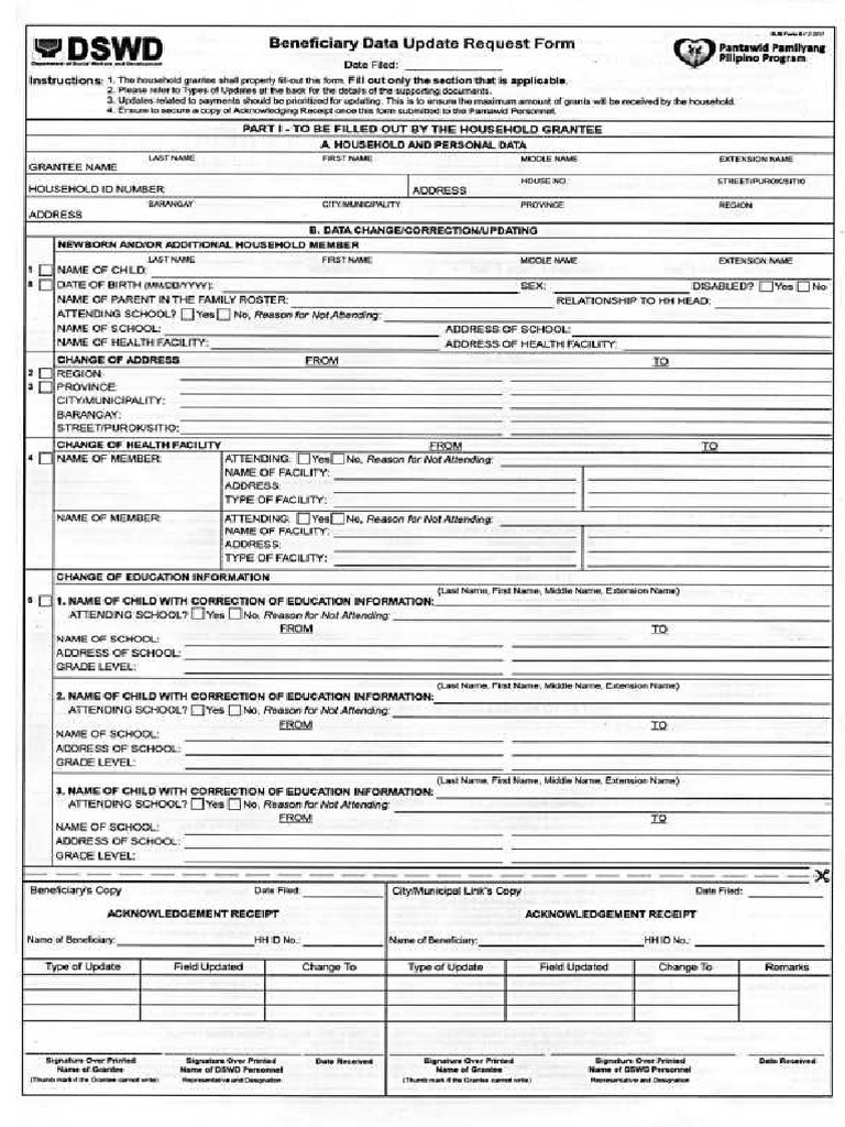 Beneficiary-Data-Update-Request Form 4 | PDF