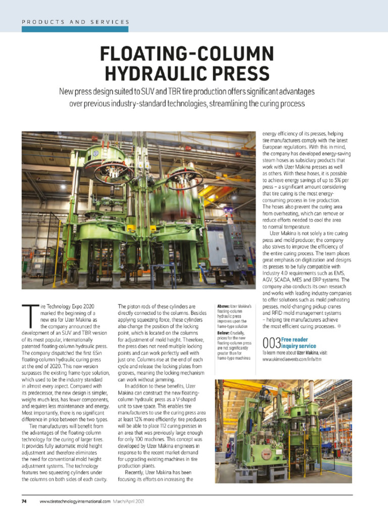 Floating-Column-Hydraulic-Press Main File 1620225795 | PDF