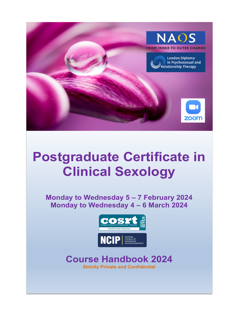 HANDBOOK GP CERT in SEXOLOGY 2024 | PDF | Psychotherapy | Psychiatry