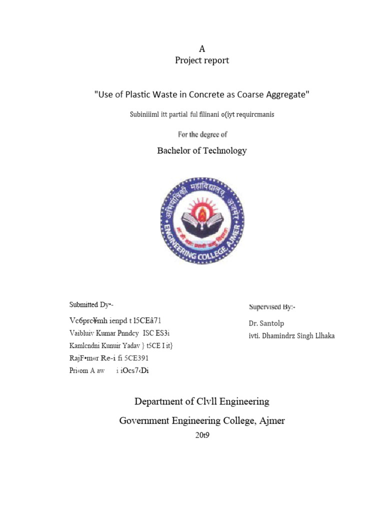 Plastic Waste in Concrete Aggregate Use | PDF | Materials | Engineering