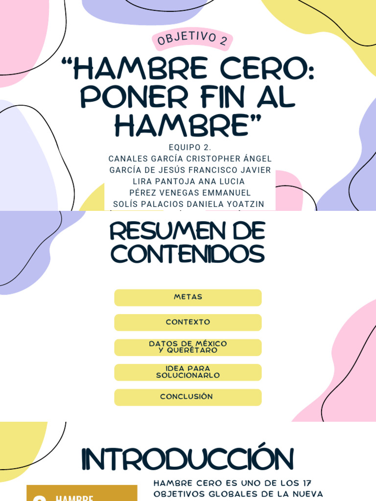 Hambre Cero Pdf Hambre Costo De La Vida