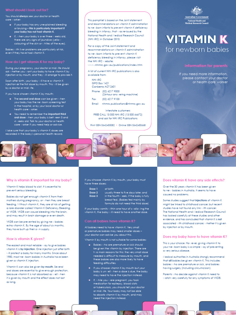 Vitamin K For Newborn Babies | PDF | Infants | Medicine
