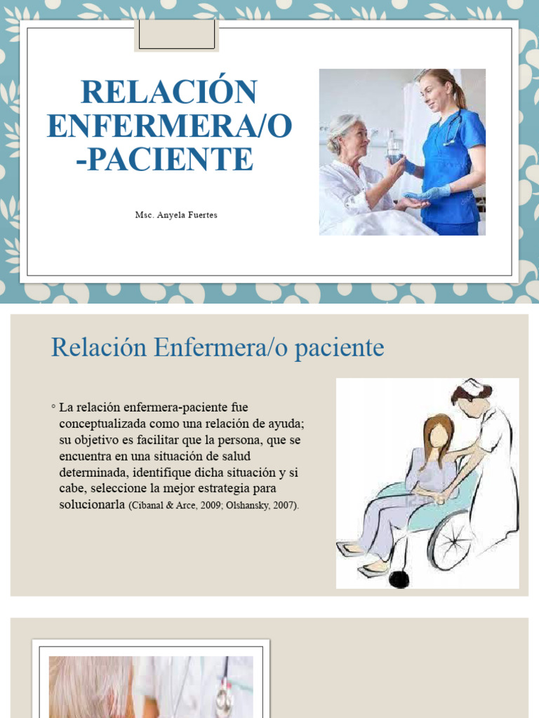 Fases Relación Enfermera- paciente | PDF | Enfermería | Sicología