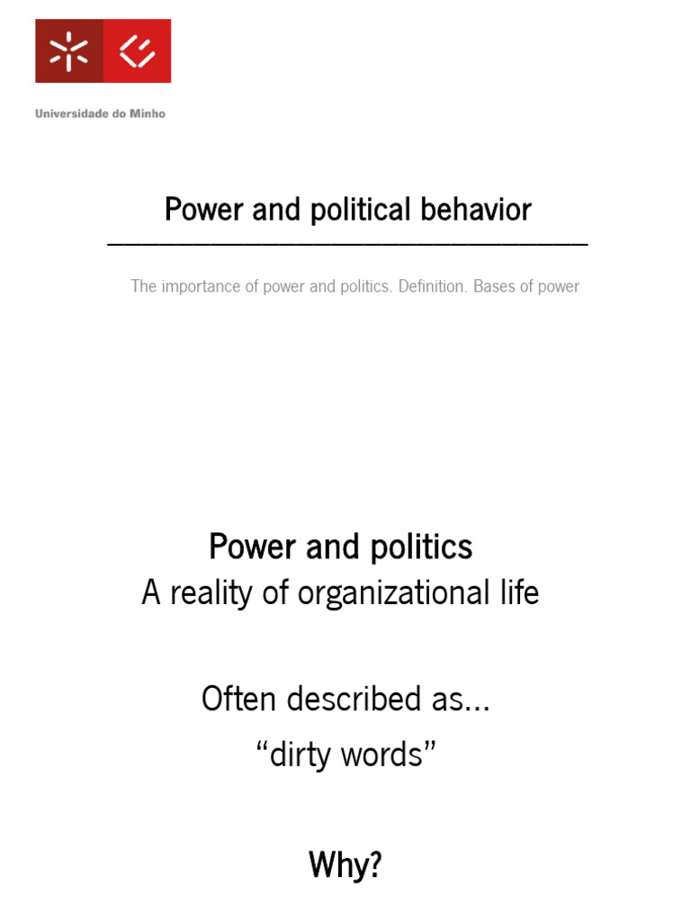 Understanding Power and Political Behavior | PDF | Power (Social And ...