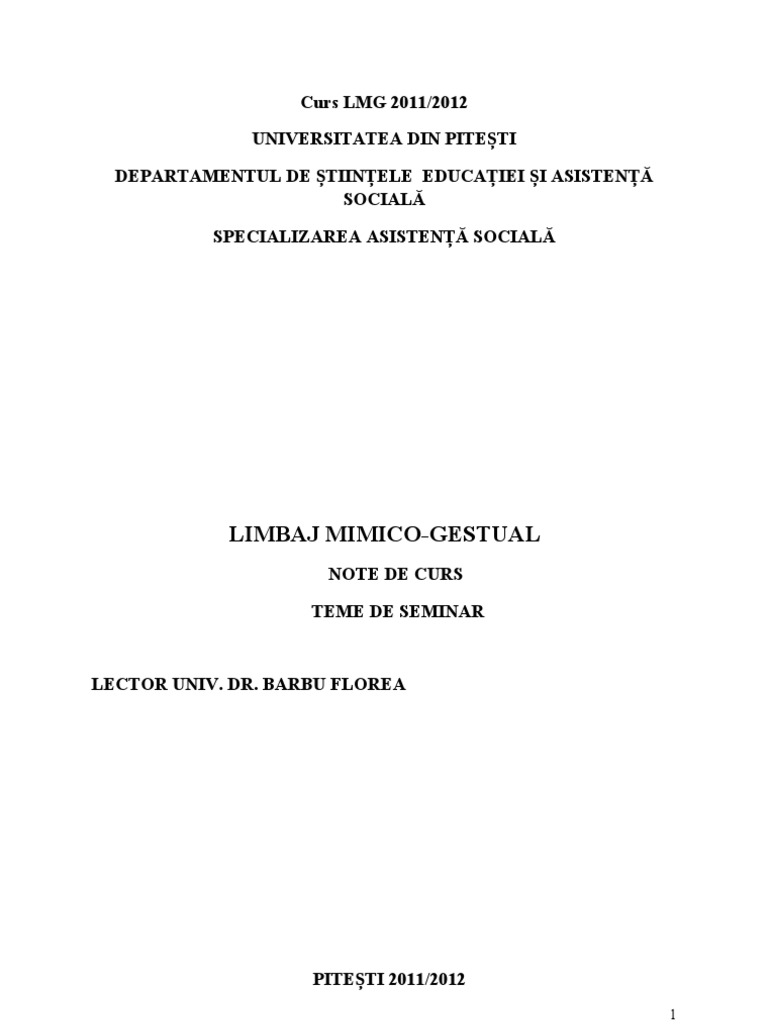 Curs LMG 2011 | PDF