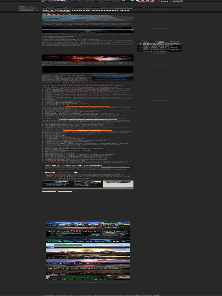 All V Rising Console Commands and Cheat Codes - GamesRadar+ | PDF | Command Line Interface ...