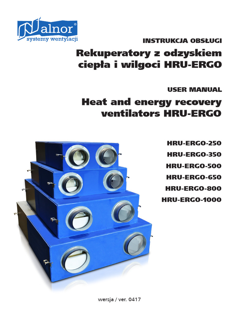 Hru Ergo Sterownik Instrukcja Obsługi HRU ERGO Ver0411 | PDF