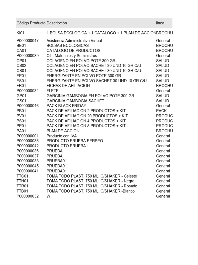 Formato Existencias Bodegas | PDF
