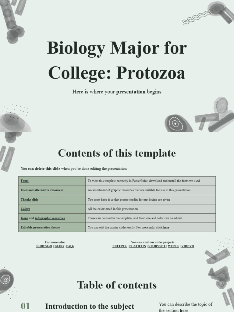 Protozoa: Biology Major Presentation | PDF | Planets | Planets In Astrology