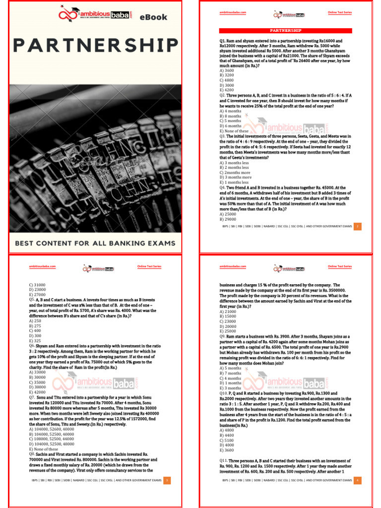 Partnership-_top_Questions_-By-Ambitious-Baba | PDF | Investing | Partnership