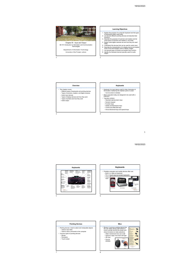 Iict Chapter 04 Input And Output Pdf Image Scanner Computer Keyboard 