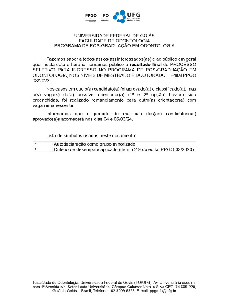 Resultado Final Assinado | PDF | Estágios educacionais | Academia