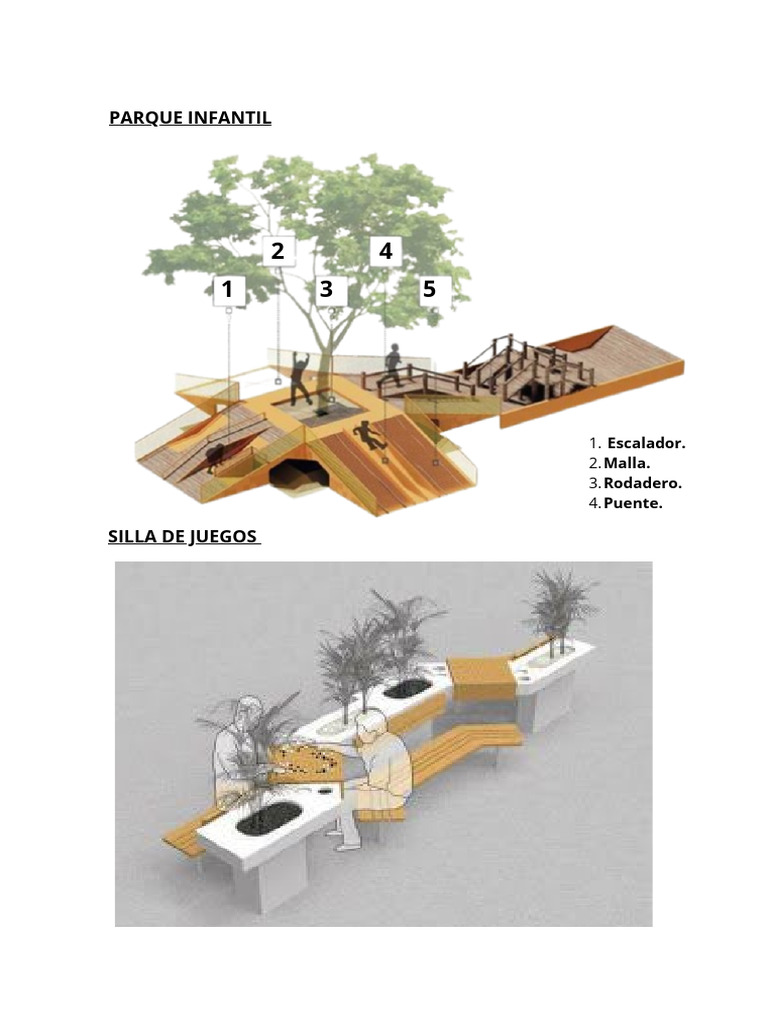 Parque Infantil: Escalador. Malla. Rodadero. Puente | PDF | Hogar ...