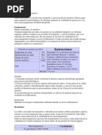Medio de Transporte Stuart en Microbiología | PDF | Patologia clinica ...