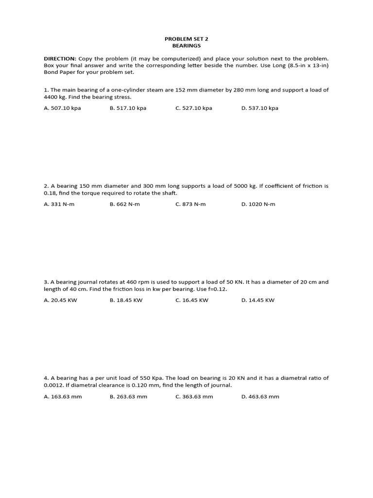 MD2 PS2 | PDF | Bearing (Mechanical) | Mechanical Engineering