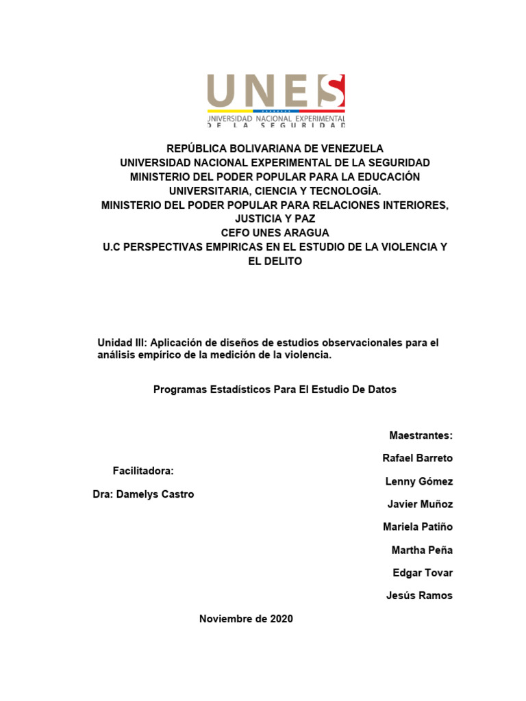 Programas Estadísticos para El Estudio de Datos | PDF | Datos ...