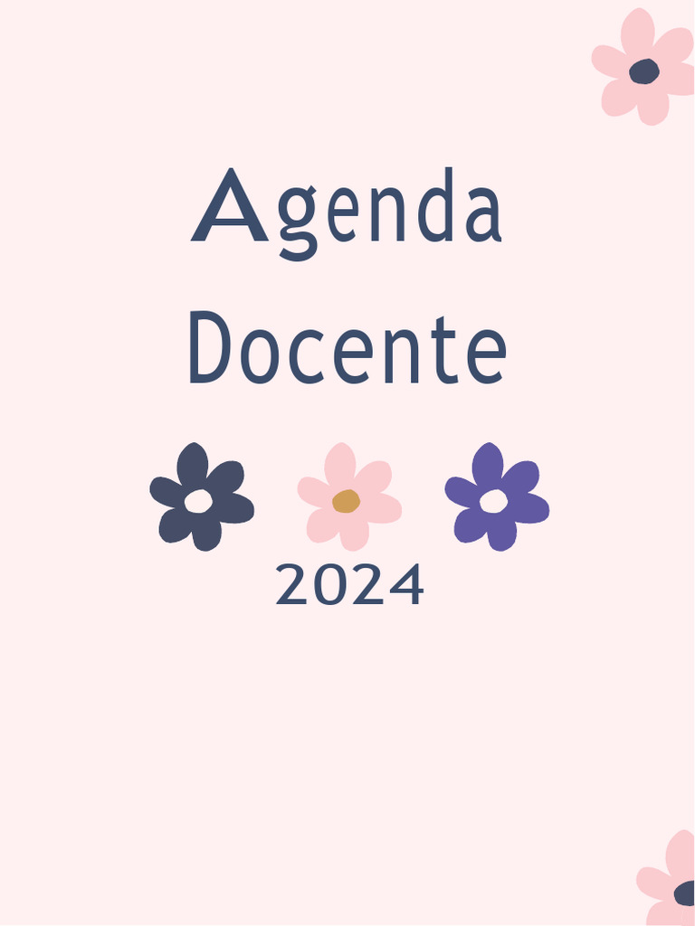 Agenda Docente 2024 Gratis para Descargar | PDF