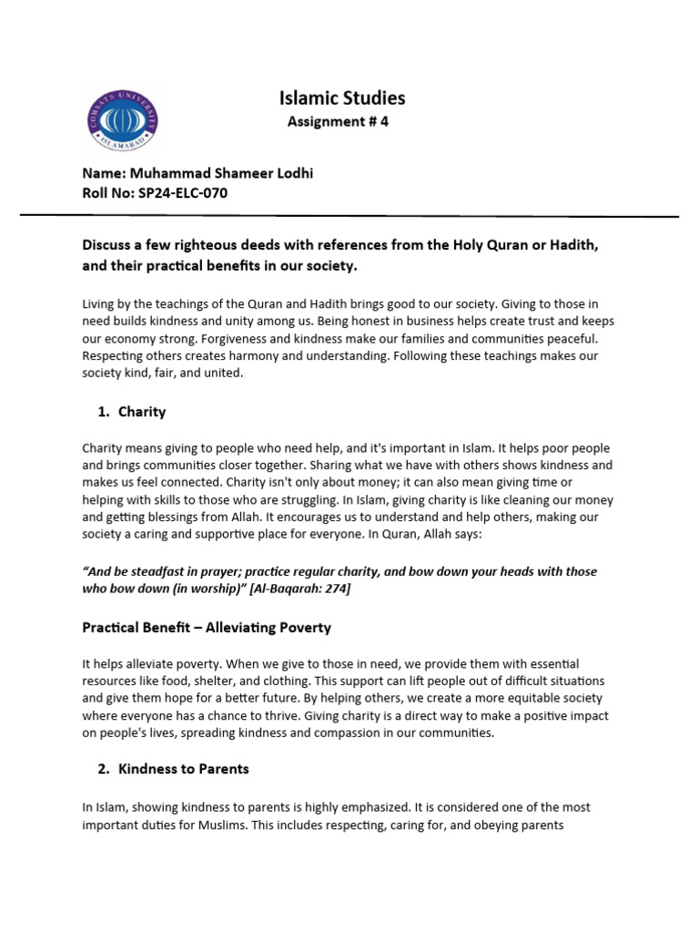 Assignment # 4 | PDF | Quran | Islam