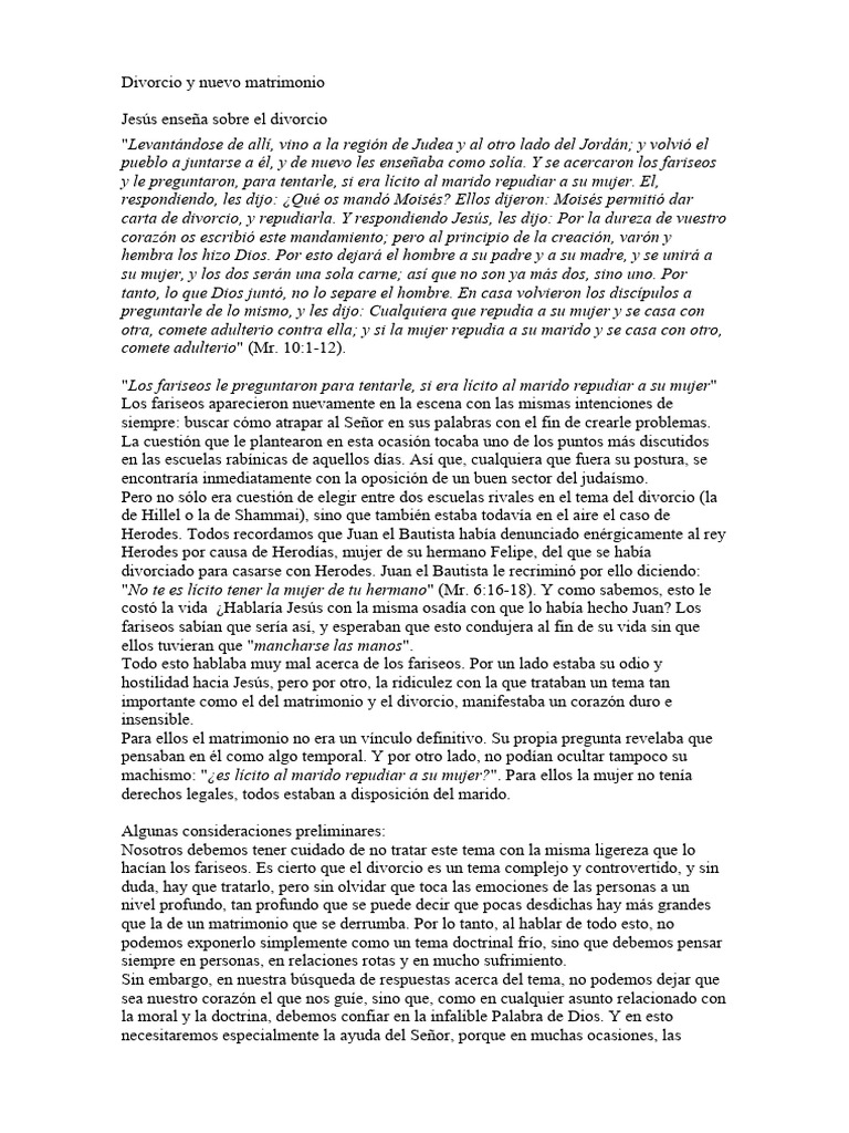 Divorcio y Nuevo Matrimonio | PDF | Divorcio | Matrimonio