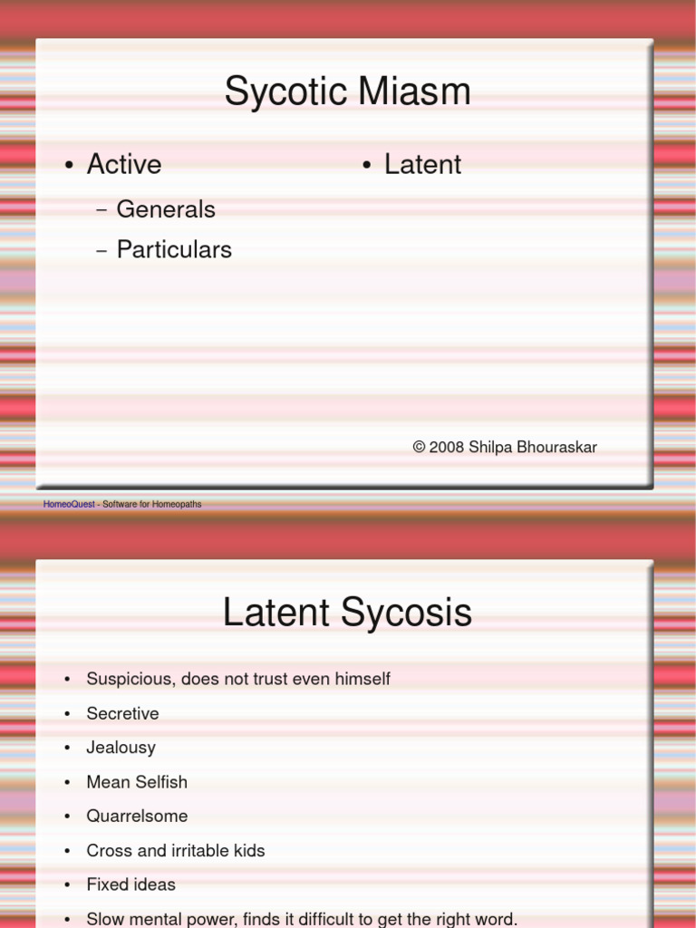 Understanding Sycotic Miasm in Homeopathy | PDF | Homeopathy | Diseases ...