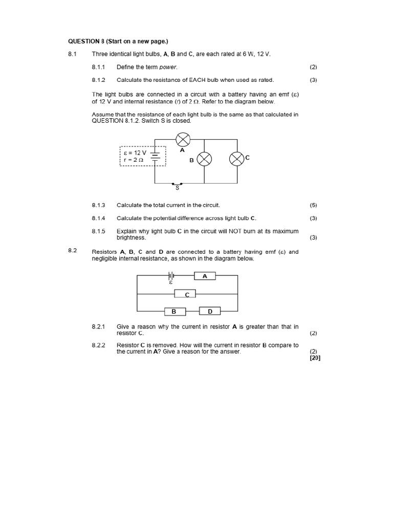 Electric Circuits and Electrostatics Assignment 4 | PDF