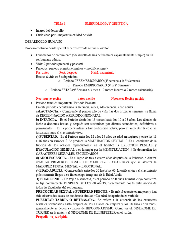 Tema 1 y 2 Odontología | PDF | Términos anatómicos de ubicación | Procesos biologicos
