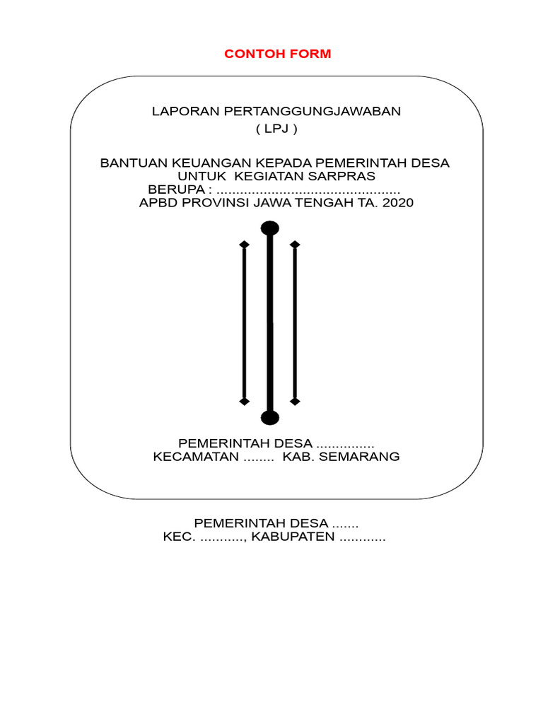 Contoh LPJ Bankeu Sarpras Ta. 2020 | PDF