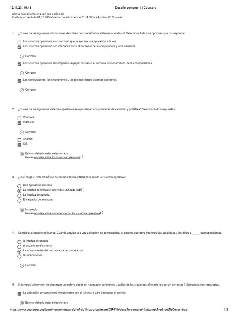 Desafío Semanal 1 - Coursera de Hoy | Descargar gratis PDF | Interfaz de línea de comando ...