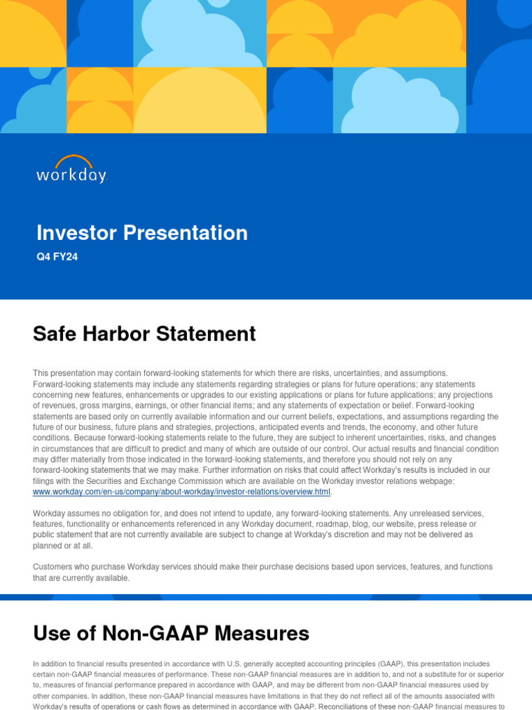 Workday Fiscal 2024 Fourth Quarter Investor Presentation | PDF | Taxes ...