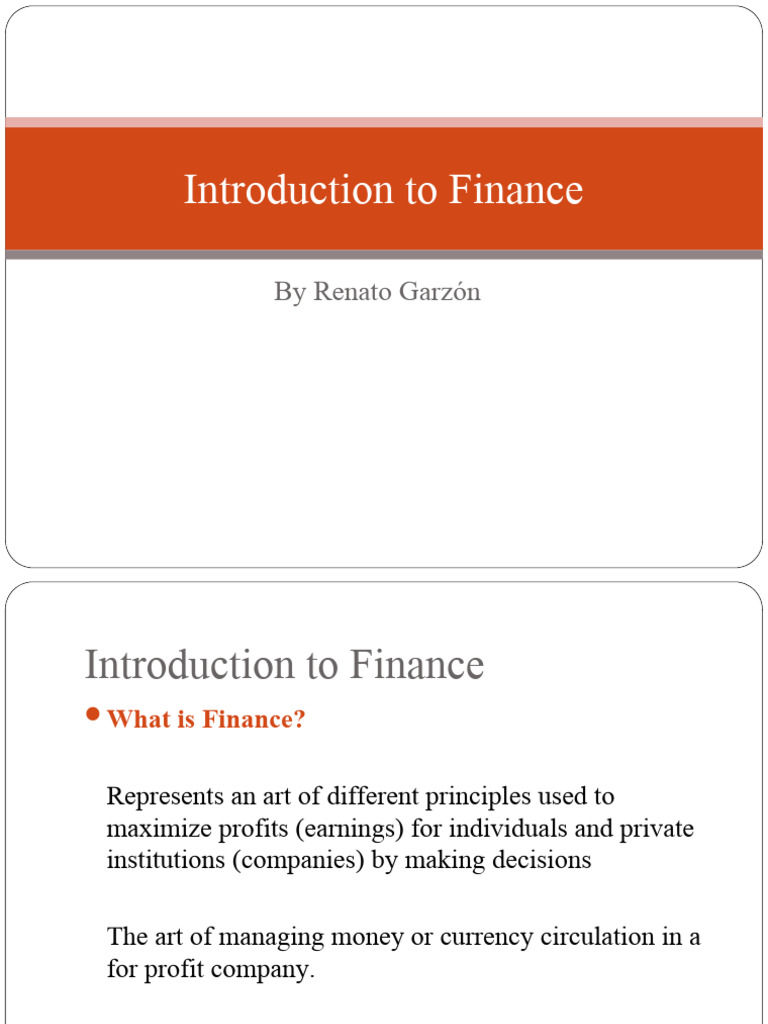1 Introduction To Finance | PDF | Equity (Finance) | Retained Earnings