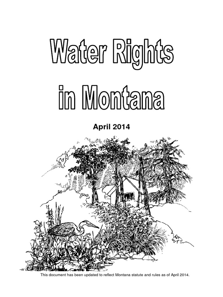 2014-water-rights-handbook | PDF | Montana | Water Right