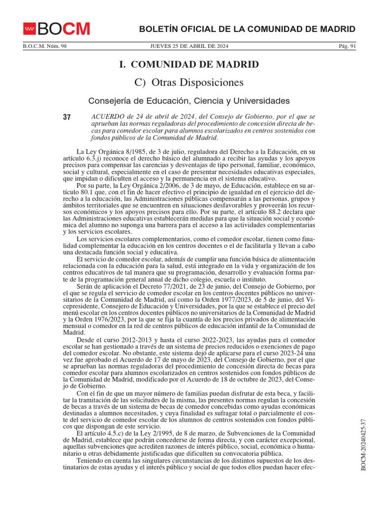 Comedor | PDF | Escuelas | Educación primaria