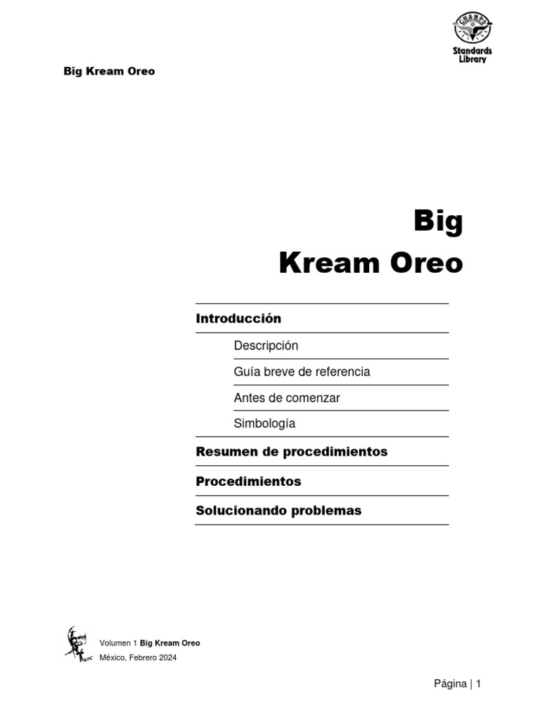 Simbología y Procedimientos Big Kream Oreo | PDF | Helado | Alimentos