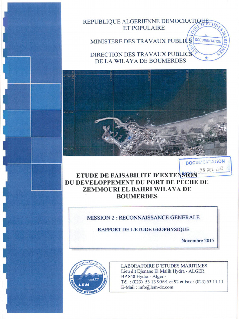 RAPPORT ETUDE GEOPHYSIQUE | PDF