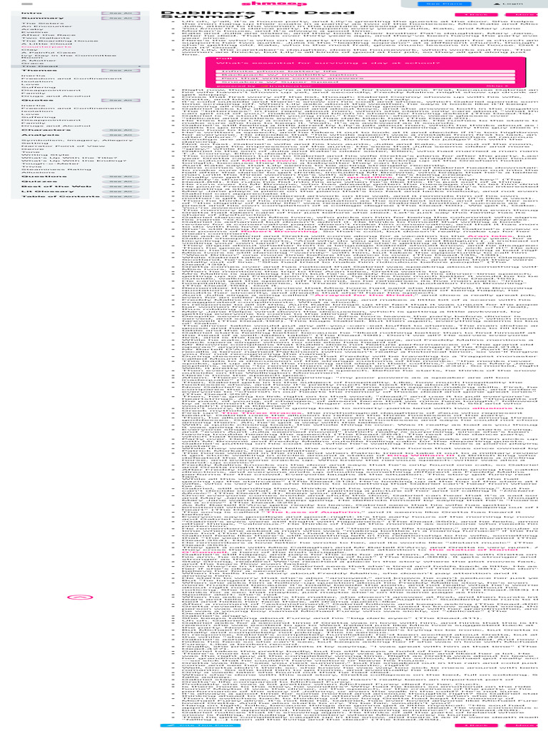 Dubliners The Dead Summary Shmoop | PDF