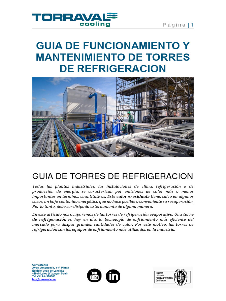 Guía de Torres de Refrigeración: Uso y Mantenimiento | PDF ...