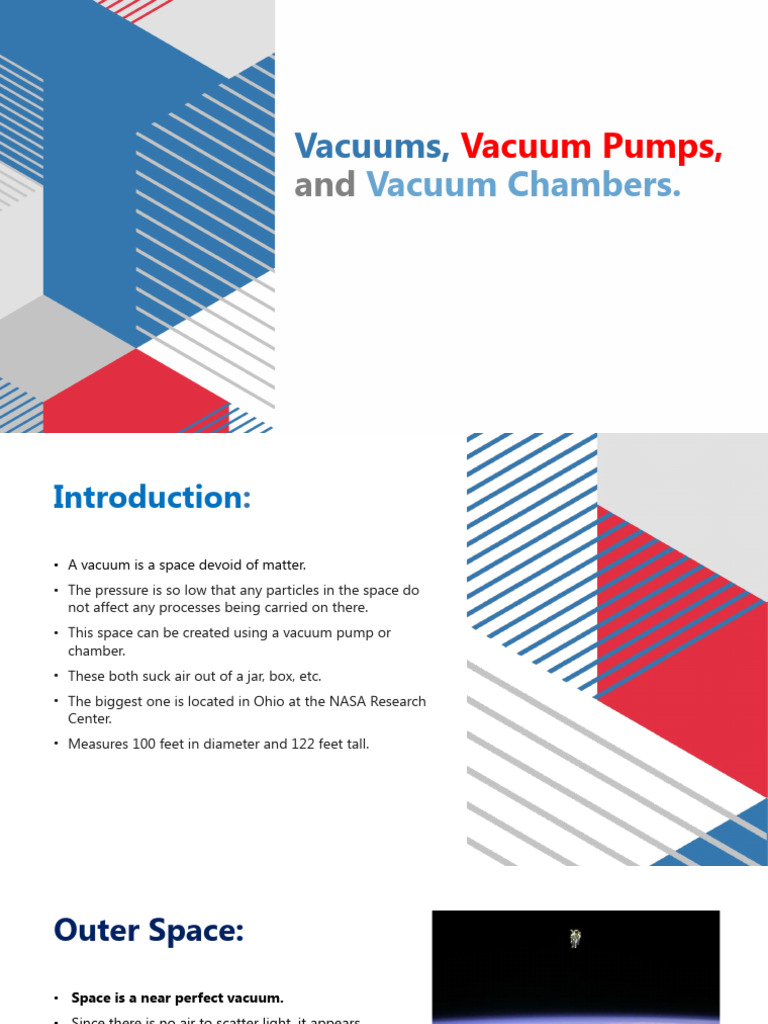 Vacuums Presentation | PDF | Vacuum | Space