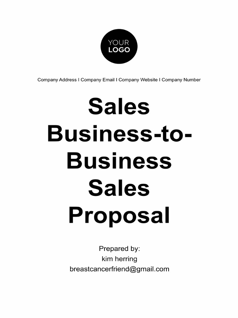 Free Sales Business-to-Business Sales Proposal Template | PDF